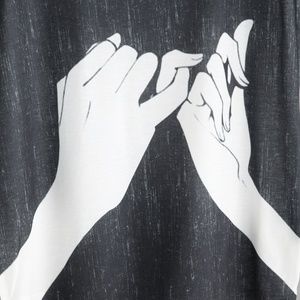 Tops | Cap Sleeve Hand Print Tee | Poshmark